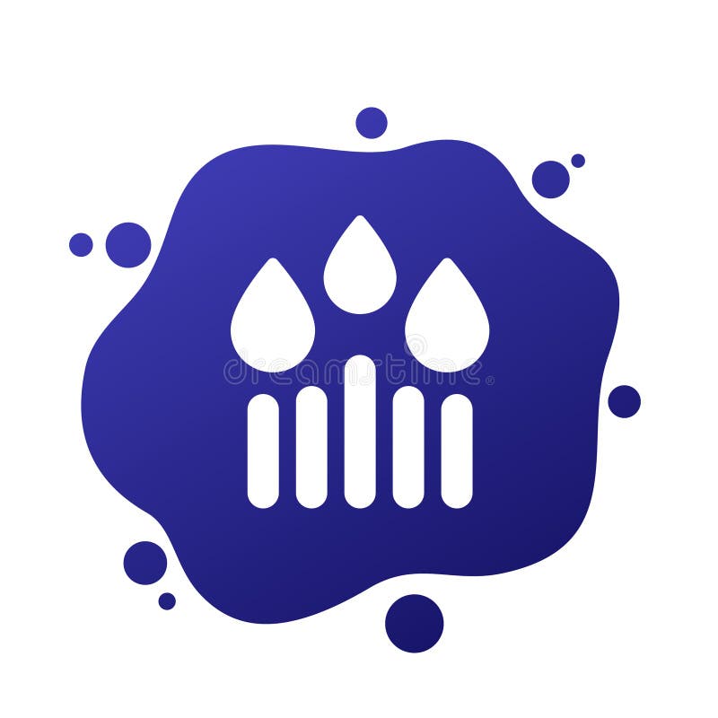 Rainfall Graph Icon, Vector Design Stock Vector - Illustration of ...