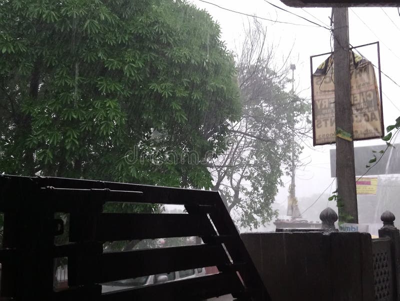 Heavy rain fall stock image. Image of heavy, rain, rainfall - 122847713