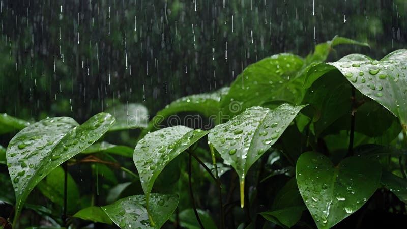 Rainfall and Its Impact on the Environment. Stock Image - Image of ...