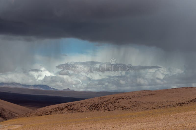Rainfall Over Atacama Desert Chile Stock Image - Image of chile ...
