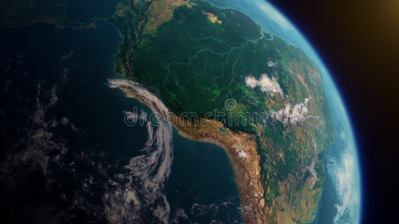 Rainforest of Amazon in South America from the Space Stock Footage ...