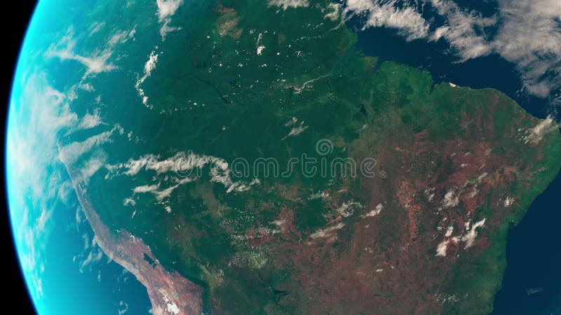 Rainforest of Amazon in South America from the Space Stock Footage ...