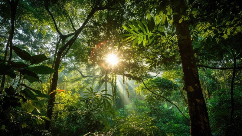 Rainforest amazon trees stock photo. Image of canopy - 372945028
