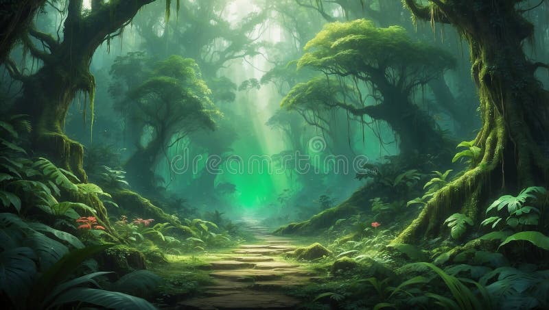 Rainforest Green Color Fade Stock Illustrations – 9 Rainforest Green ...