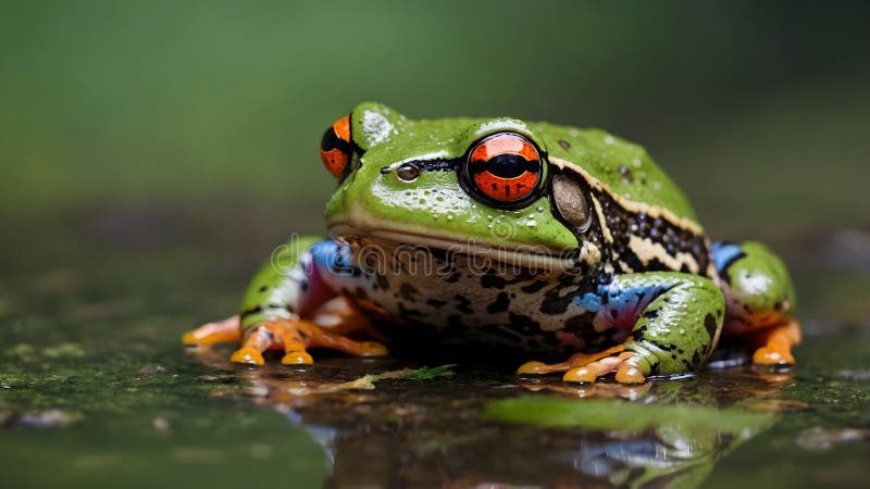 Rainforest Hunter: Sharp-Snouted Day Frog Pursuing Colorful Insects ...