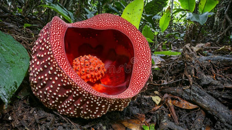 Rainforest Rafflesia Flor Flor Flor Jungla Suelo Imagen de archivo ...