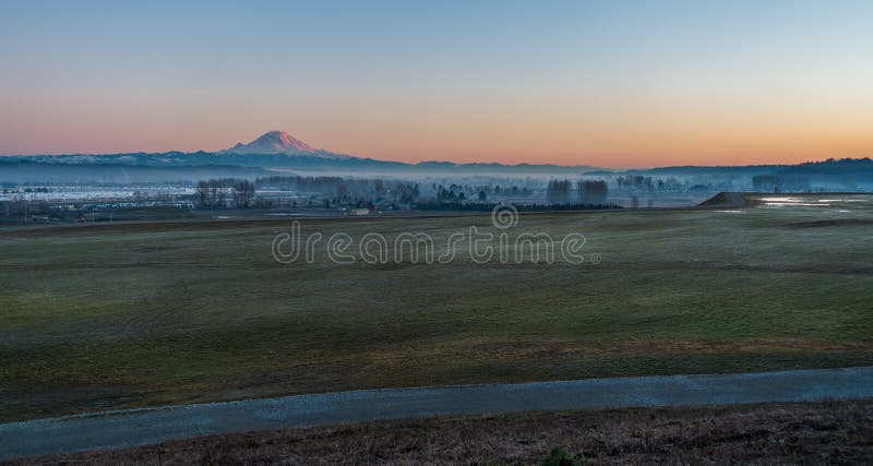 Rainier from Kent 3 stock photo. Image of mountain, northwest - 64725170