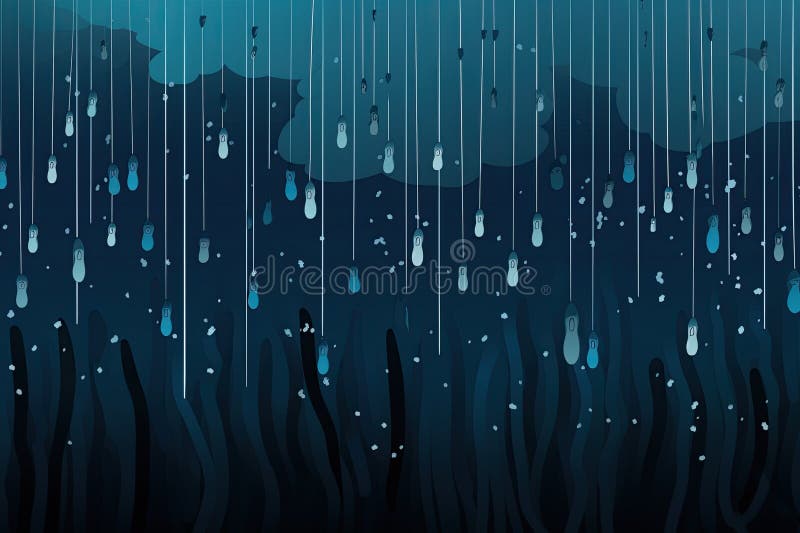 Raining Background Illustation for Designer, Generative AI Stock ...