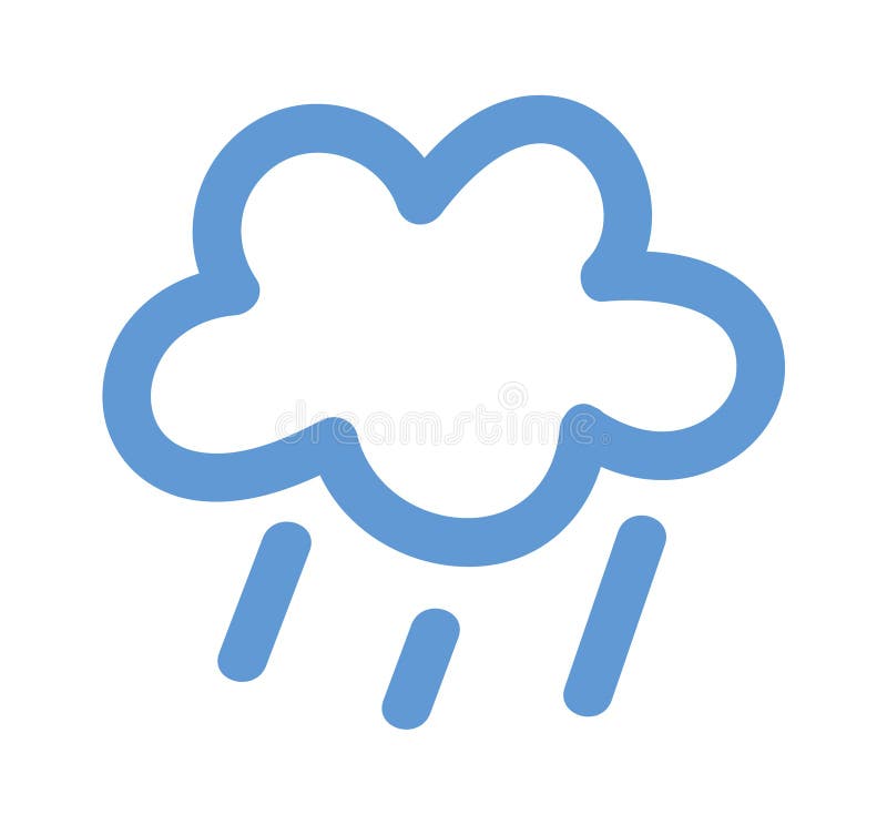 Raining Cloud Color Weather Doodle Stock Vector - Illustration of rain ...