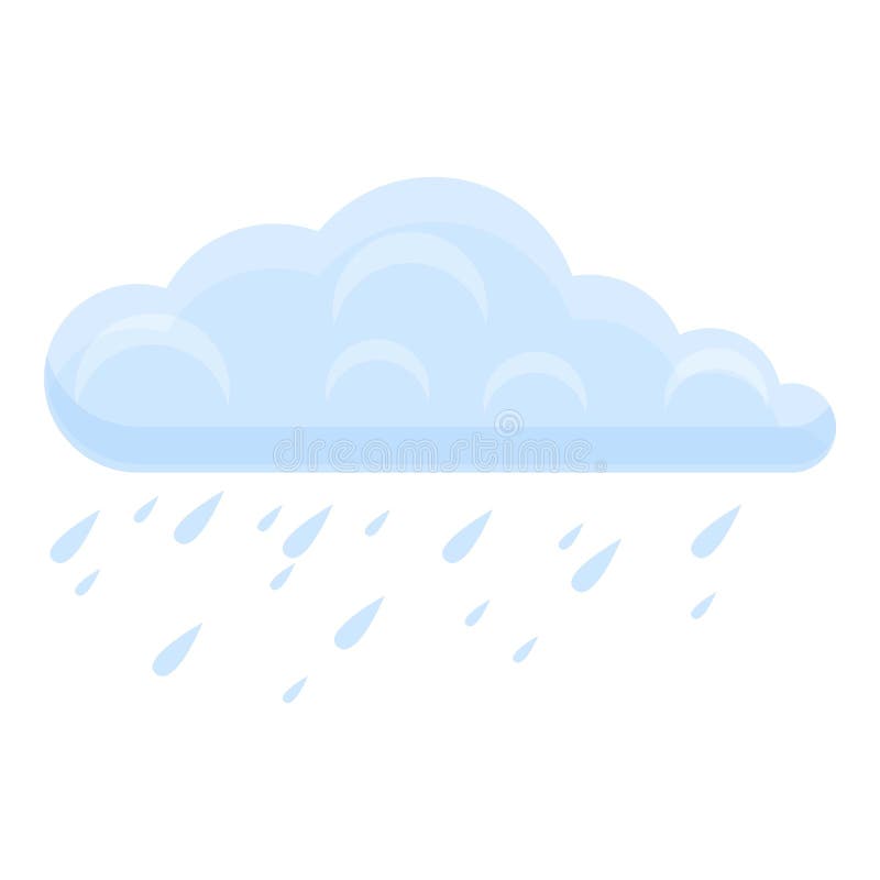 Raining Cloud Icon, Cartoon Style Stock Illustration - Illustration of ...