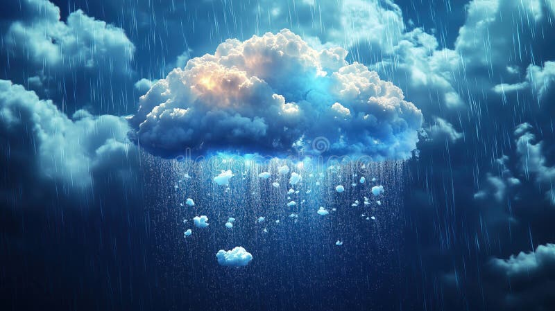 Raining cloud stock photo. Image of lightning, futuristic - 330529564