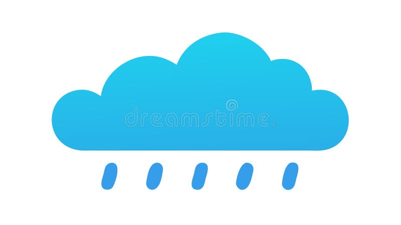 Raining Cloud Weather Icon. Forecast, Precipitation, Storm, Climate ...