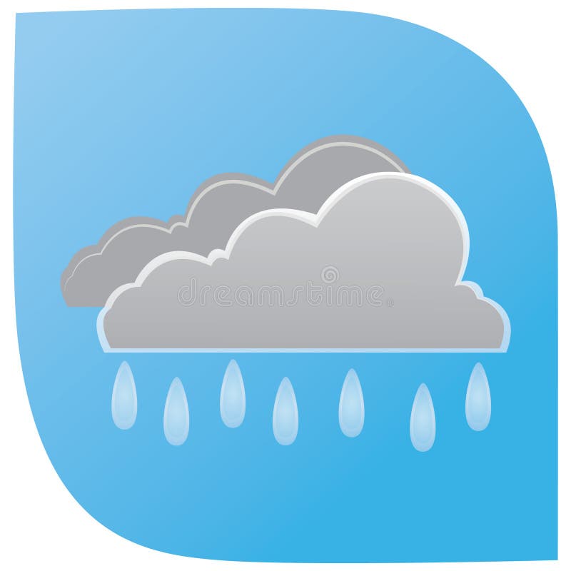 Raining Clouds. Vector Illustration Decorative Design Stock Vector ...