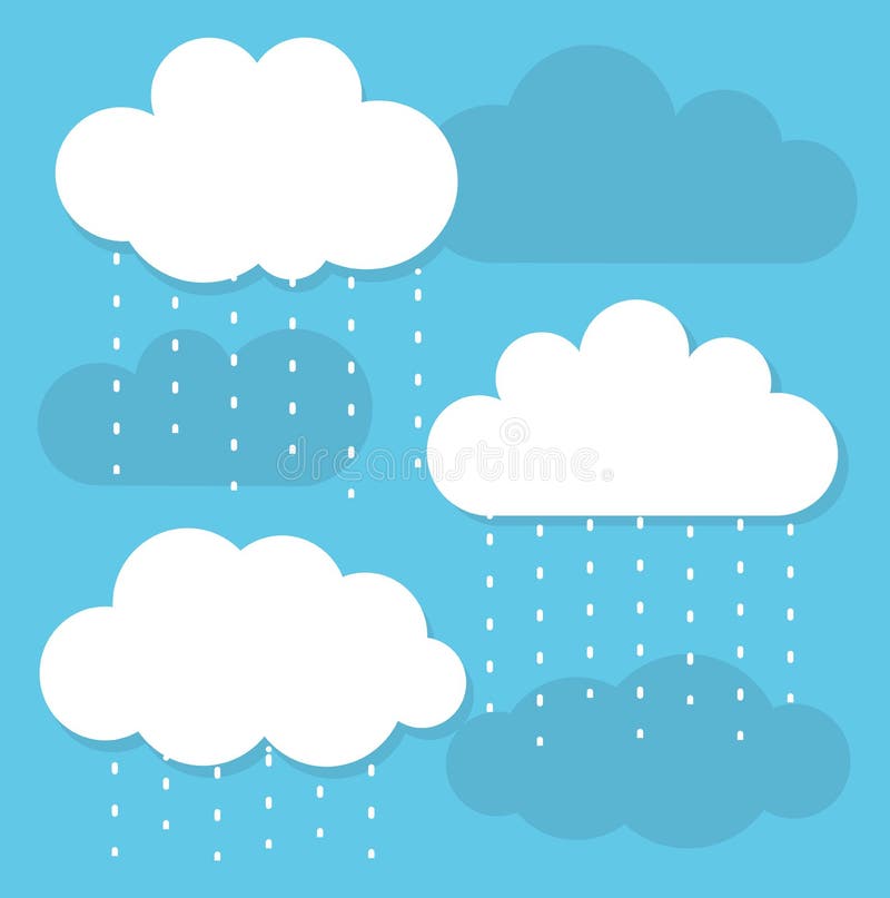 Raining clouds vector stock vector. Illustration of soft - 70132037