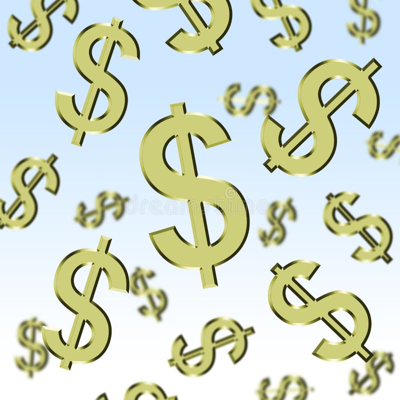 Raining Dollars stock illustration. Illustration of dollars - 15902022