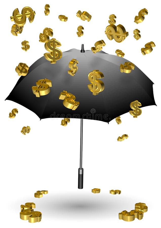 Raining dollars stock illustration. Illustration of white - 29475590