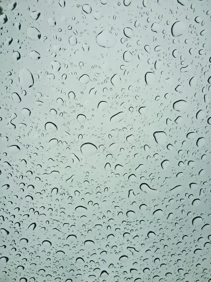 Raining Droplets on on the Windshield Stock Image - Image of macro ...