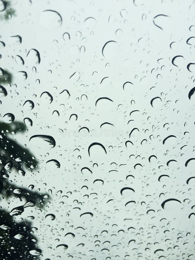 Raining Droplets on on the Windshield Stock Image - Image of drops ...