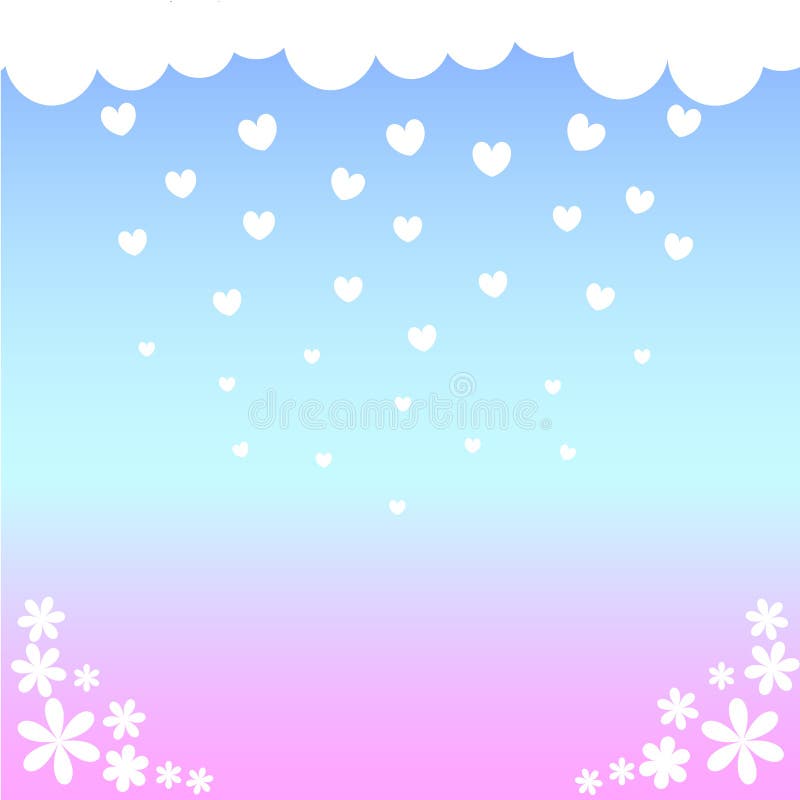 Raining heart stock vector. Illustration of pattern, colorful - 49091127
