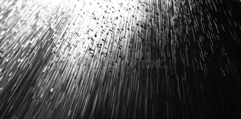 Raining Light, Abstract Lines Create a Feeling of Depth and Perspective ...