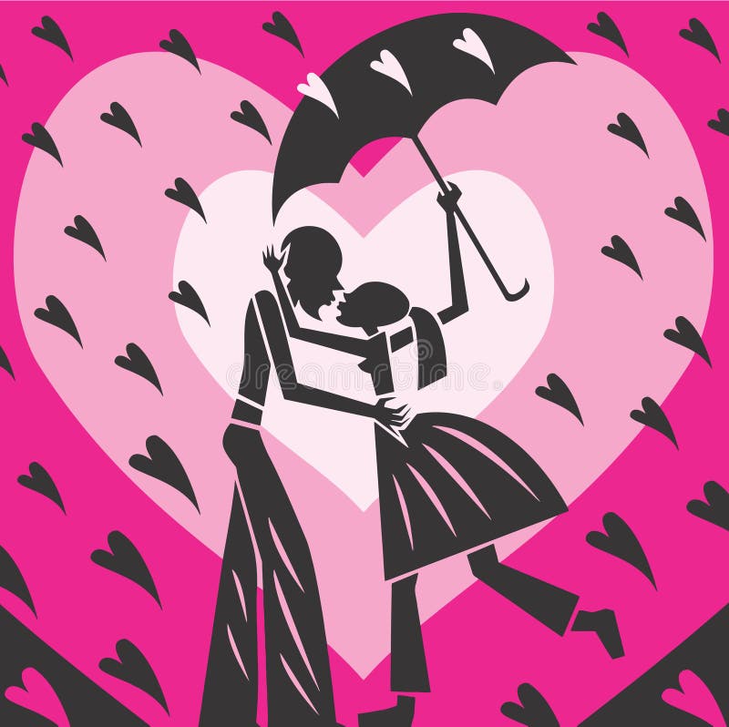 Raining Love stock illustration. Illustration of royalty - 28548857