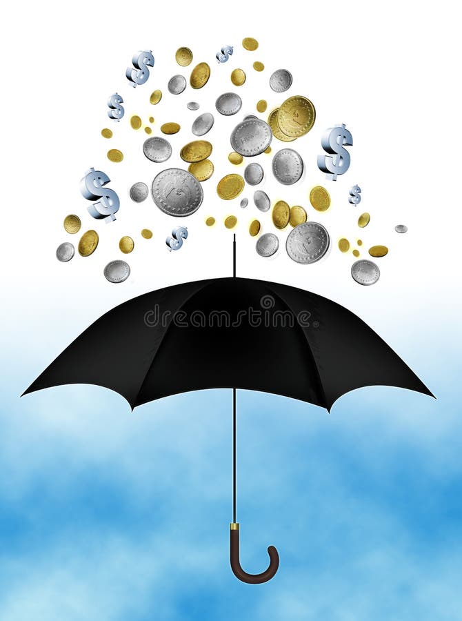 Raining money stock illustration. Illustration of idea - 1827425