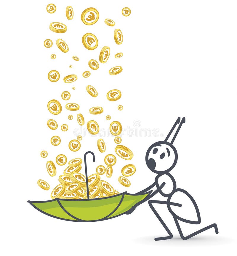 Raining money stock vector. Illustration of payment, jackpot - 84372952