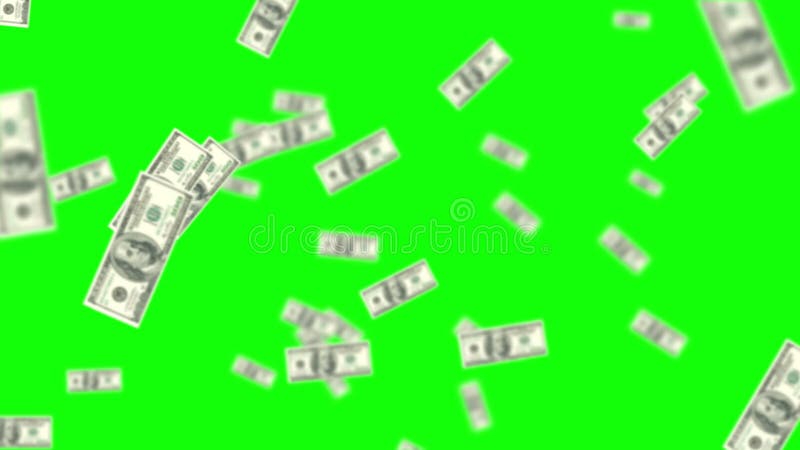 Raining Money on Green Screen Background Stock Footage - Video of ...