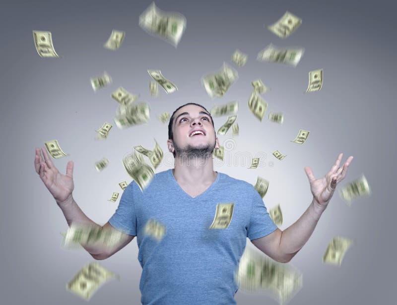 Raining money stock image. Image of raining, success - 79549259