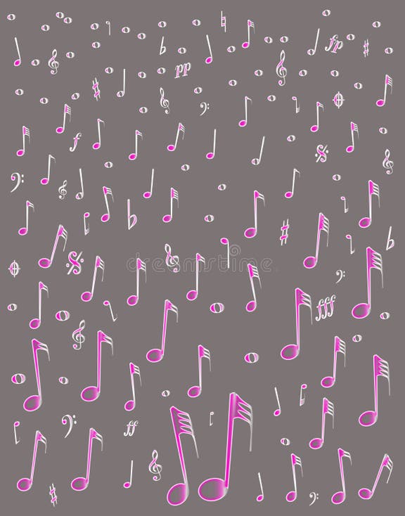 Raining Music Notes stock illustration. Illustration of clef - 132035296