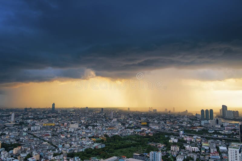 Raining over top view stock image. Image of skyscraper - 32055743