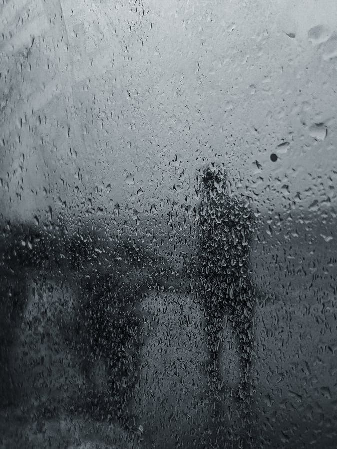 Raining, Rain Drops in the Car Mirror Stock Image - Image of drops ...