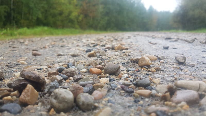Raining on the road stock image. Image of road, outdoors - 162437791