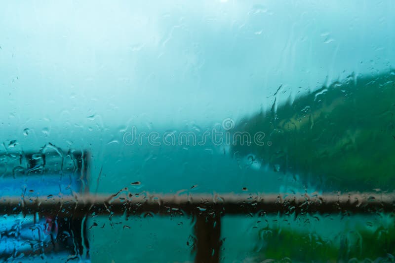 The Raining sea view. stock photo. Image of storm, island - 43415222