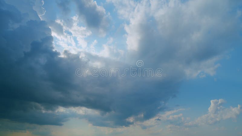 Raining Tornado Cloudy Motion. Gale Cloudscape. Thunderstorm on Heaven ...