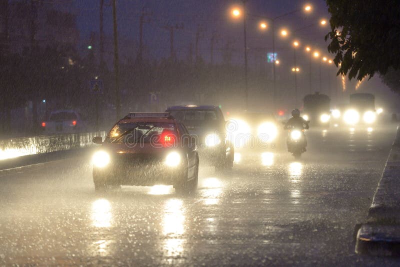 Raining in the town stock image. Image of rainy, drop - 117528067
