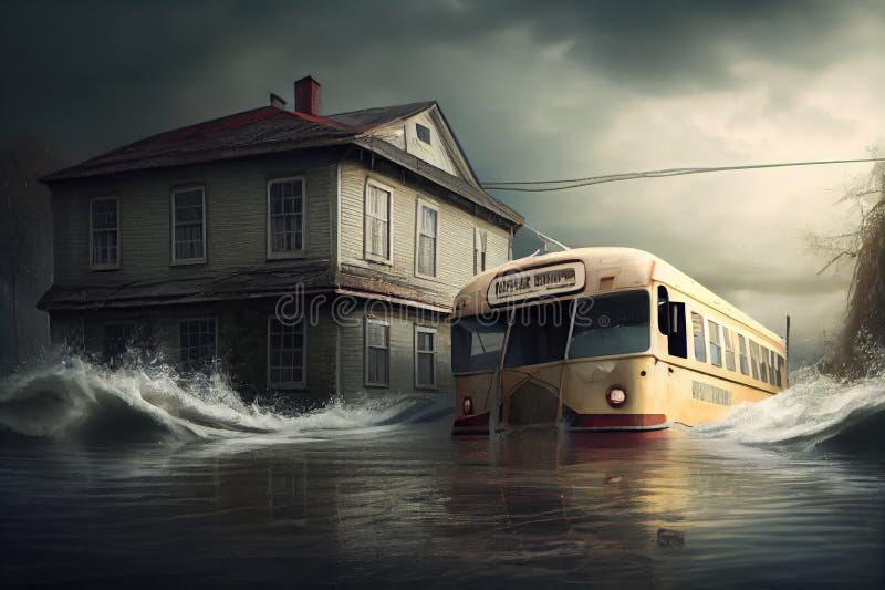 Raining is Unprecedented Disaster in Form of Flood Consequences Stock ...