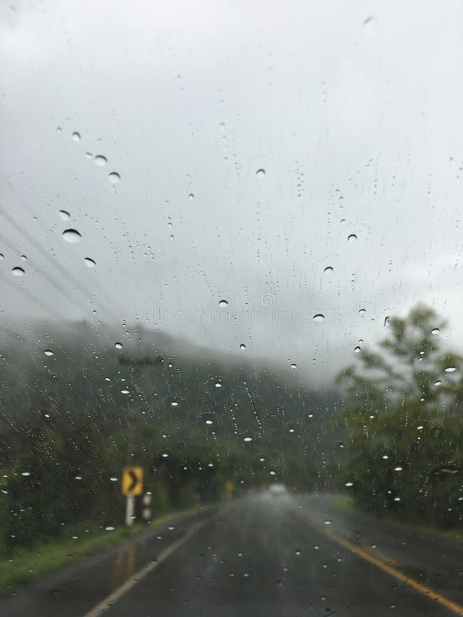 Raining on the way stock photo. Image of nature, travel - 177792568