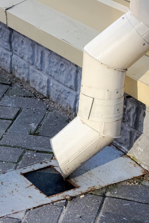 Rainwater Drainage System on the Sidewalk Closeup Stock Image - Image ...