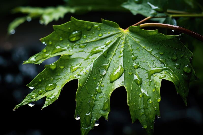 Rainwater Dripping Off a Leaf Stock Photo - Image of macro, natural ...
