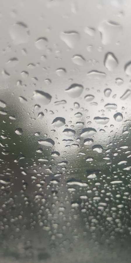 Rainwater Drops on the Windshield Stock Photo - Image of rainwater ...