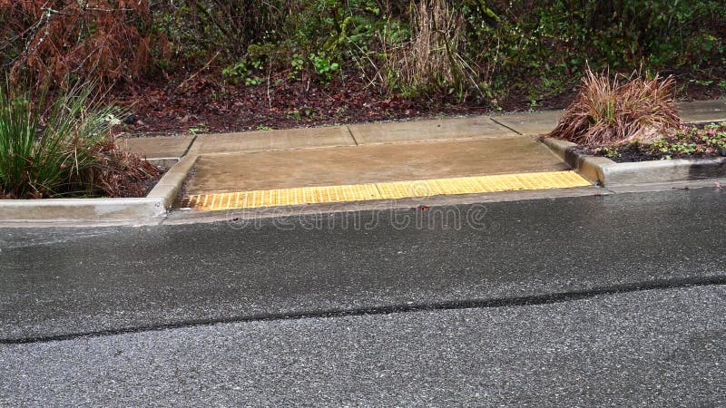 Rainwater Running Down To Storm Drain with Cast Iron Grid Stock Footage ...