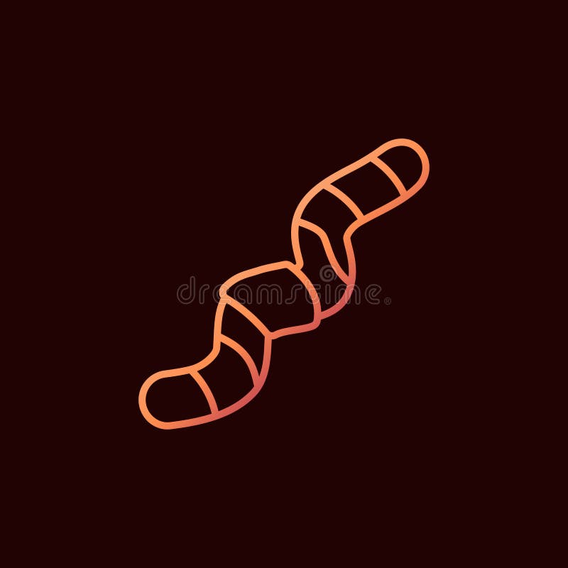 Rainworm Vector Concept Red Minimal Worm Icon or Symbol Stock Vector ...