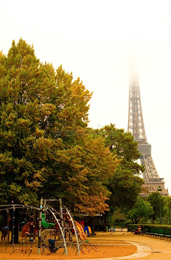 Rainy autumn day in Paris stock image. Image of cityscape - 11221519