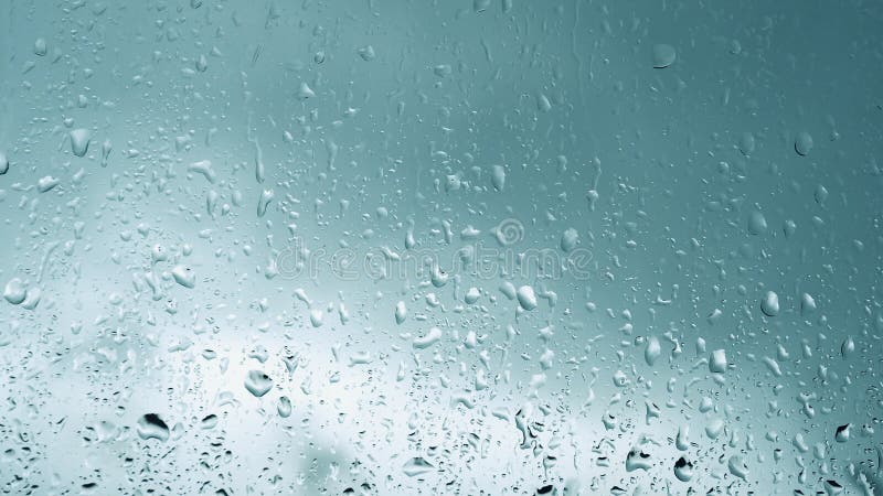 Rainy Background, Drops Flowing Down the Glass, Rain Outside the Window ...