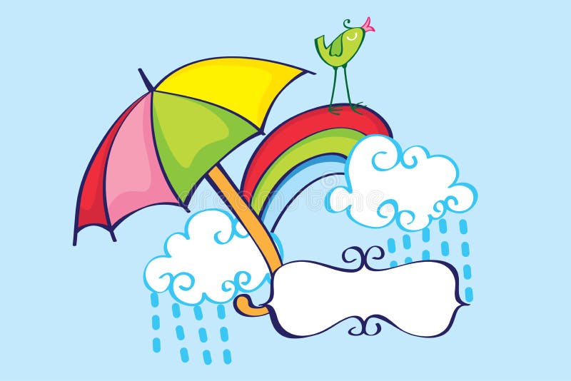 Rainy Card stock vector. Illustration of rain, nature - 11347488