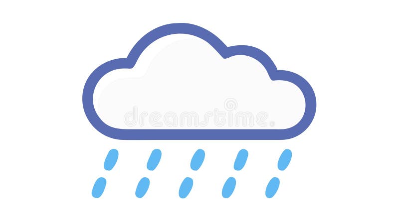 Rainy Cloud Icon Weather Forecast Rain Drizzle Shower Vector Design Generative AI Stock Vector ...