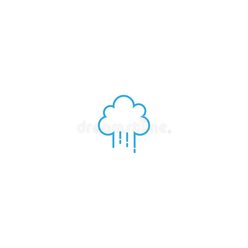 Rainy Cloud Logo Icon Concept Stock Vector - Illustration of night ...