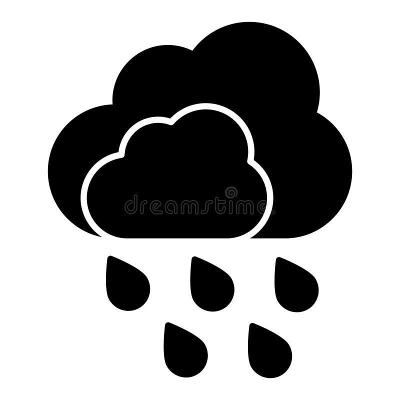 Rainy Cloud Solid Icon, Insurance Event Concept. Vector Graphics Stock ...