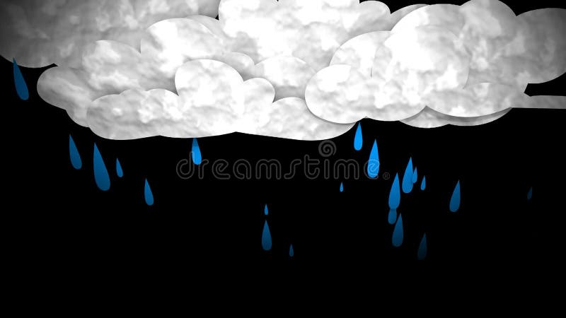 Rainy Clouds Animation, Background. Stock Footage - Video of animation ...